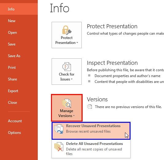How To Recover Unsaved PowerPoint Presentations