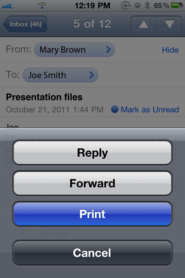 How To Print Email From IPhone 7 SE 6s Plus 6 Plus 5s 5c 5 4s 4 3GS
